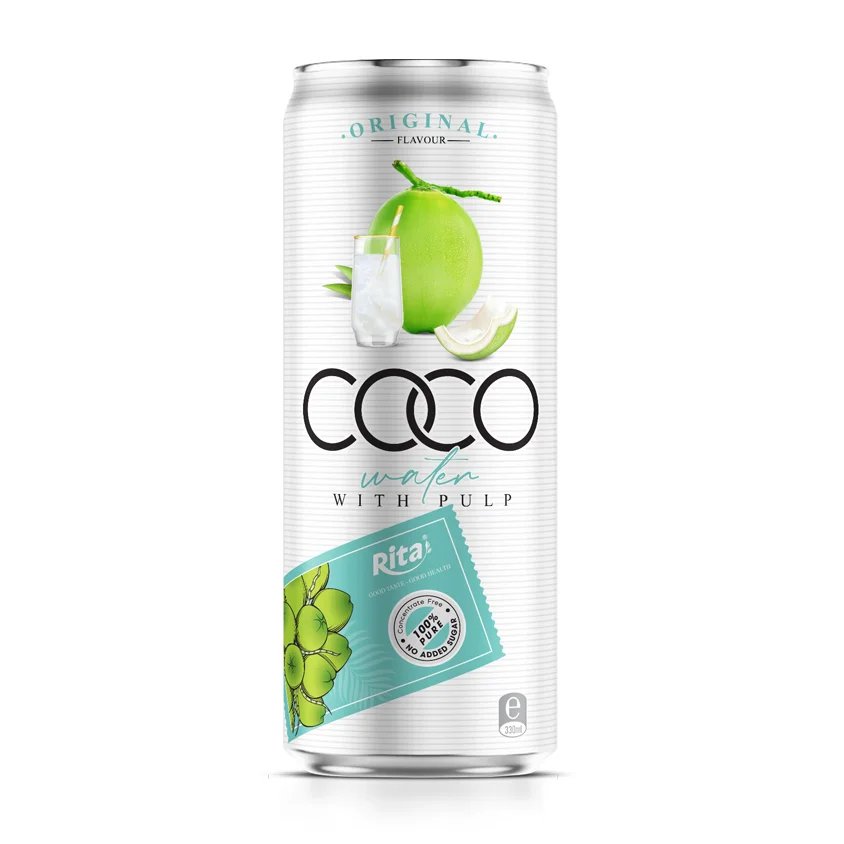 Coco water with pulp 330ml original - RITA Beverage