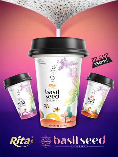 basil seed with green grape juice - RITA Fruit Juice