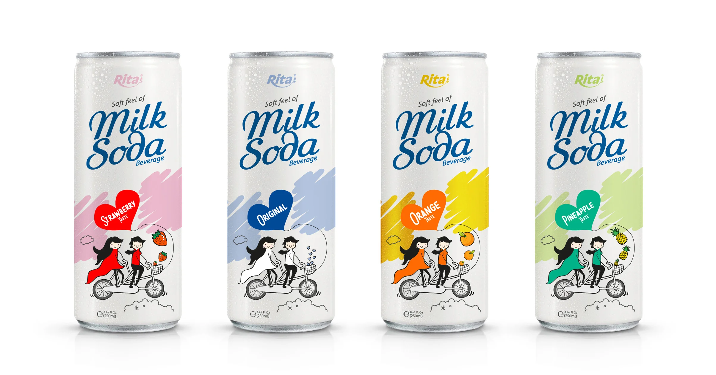 Carbonated Milk Nawon Milk Soda With Original Flavor Low Sugar Added