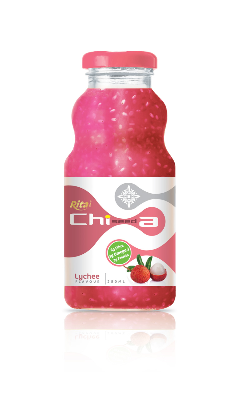 250ml Chia Seed drink Lychee Flavor - RITA Beverage