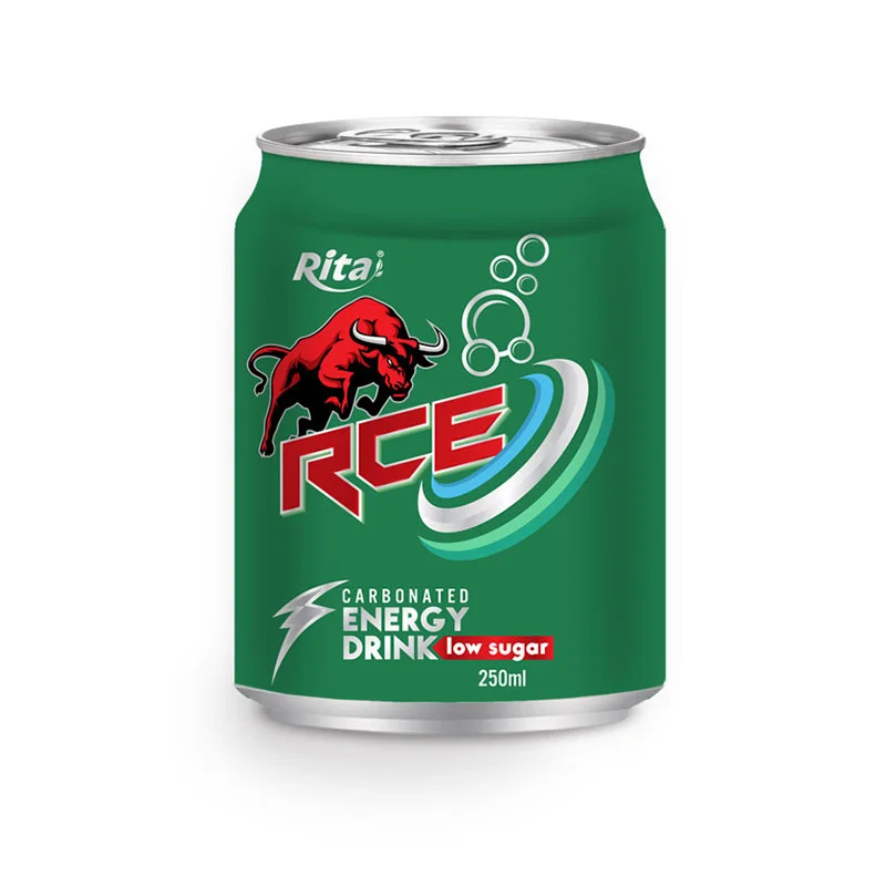 250ml Carbonated Energy Drink RCE Low Sugar - RITA Beverage