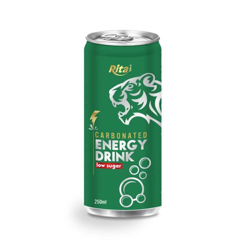 250ml Carbonated Energy Drink Low Sugar - RITA Beverage