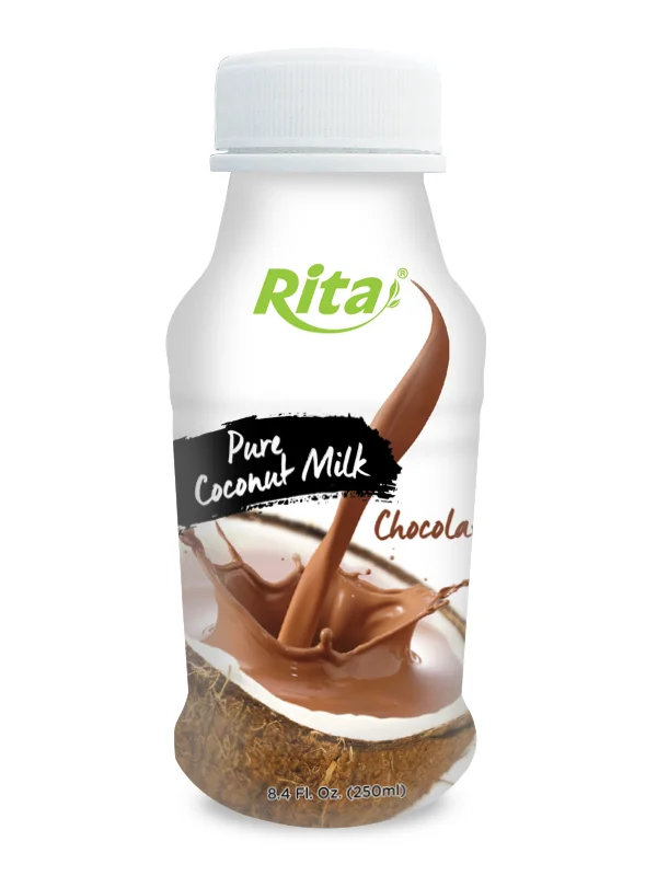 250ml PP bottle Pure Coconut Milk with Chocolate - RITA Beverage