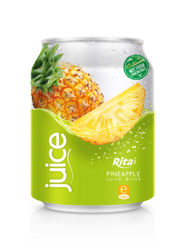 250ml short alu Pineapple juice drink - RITA Beverage