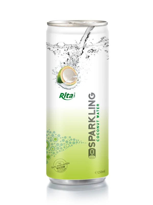 250ml Slim Alu Can Best Sparkling Coconut Water - RITA Beverage