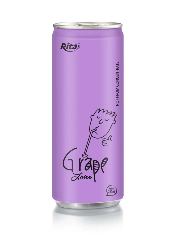 250ml aluminum can Grape Juice - RITA Beverage