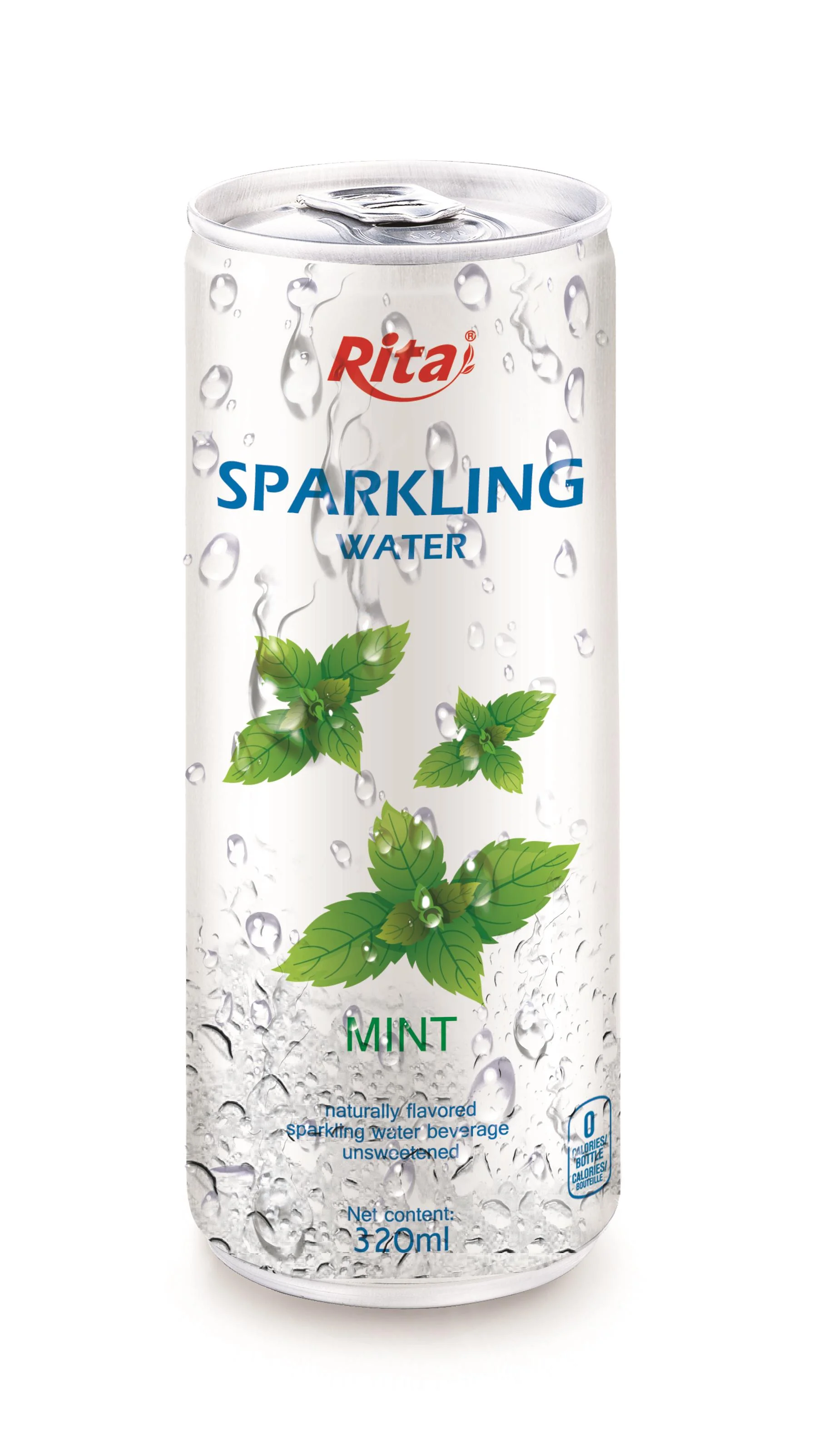 320ml Slim Can Mint Flavored Sparkling Water - RITA Beverage