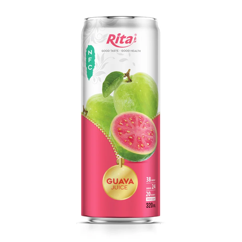 320ml cans guava fruit juice not from concentrate - RITA Beverage