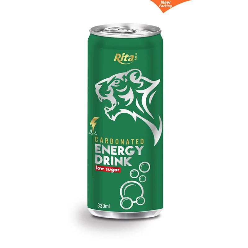 330ml Can Carbonated energy drink low sugar - RITA Beverage