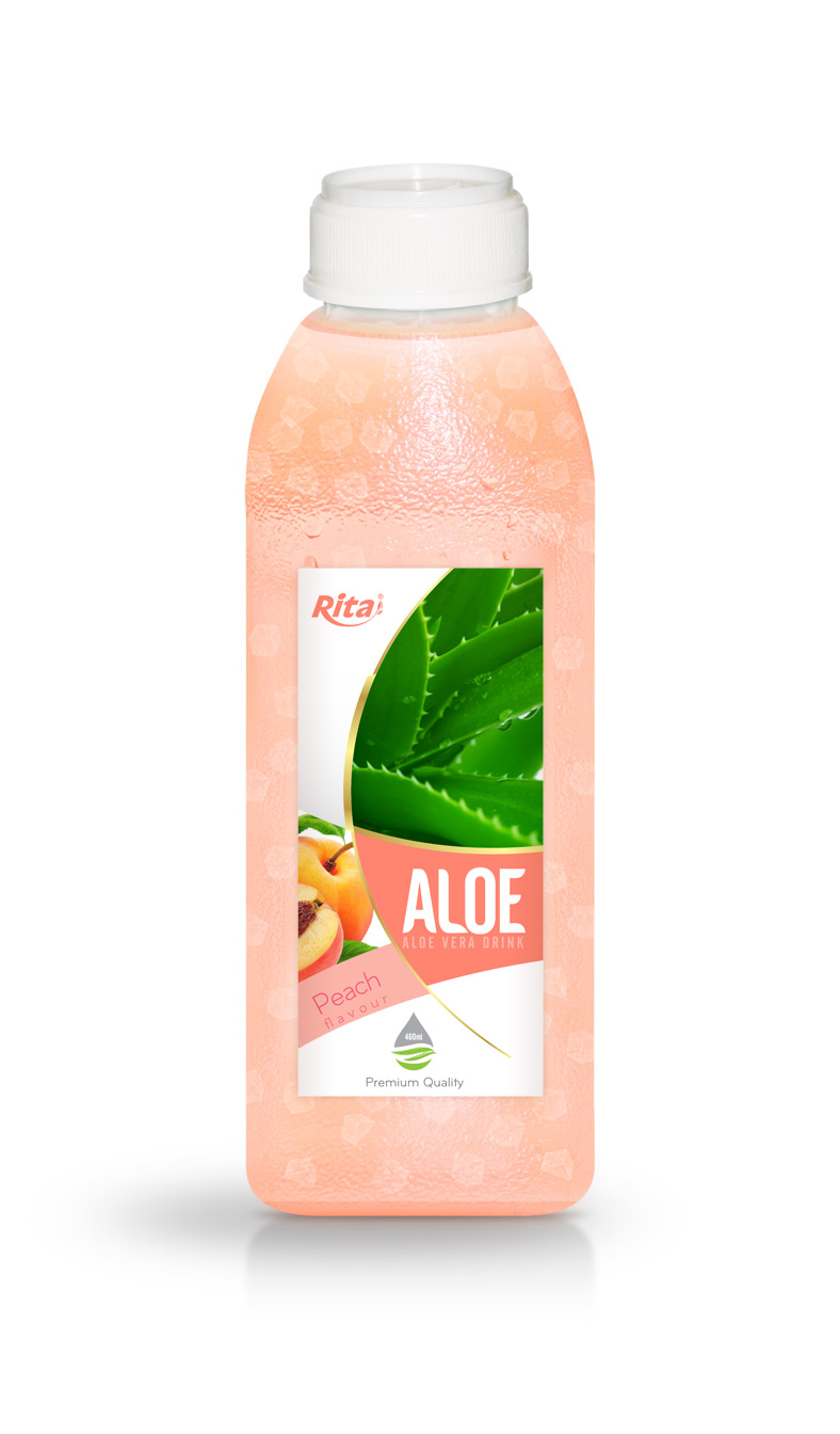 460ml Peach Flavor Aloe Vera - RITA Beverage