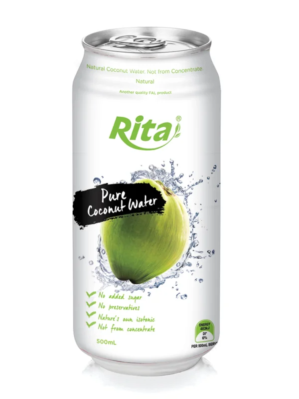 500ml Slim Can Pure Coconut Water - RITA Beverage