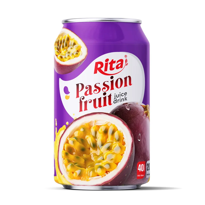 Supplier 330ml Short Can Best Buy Passion Fruit Juice Drink - RITA Beverage