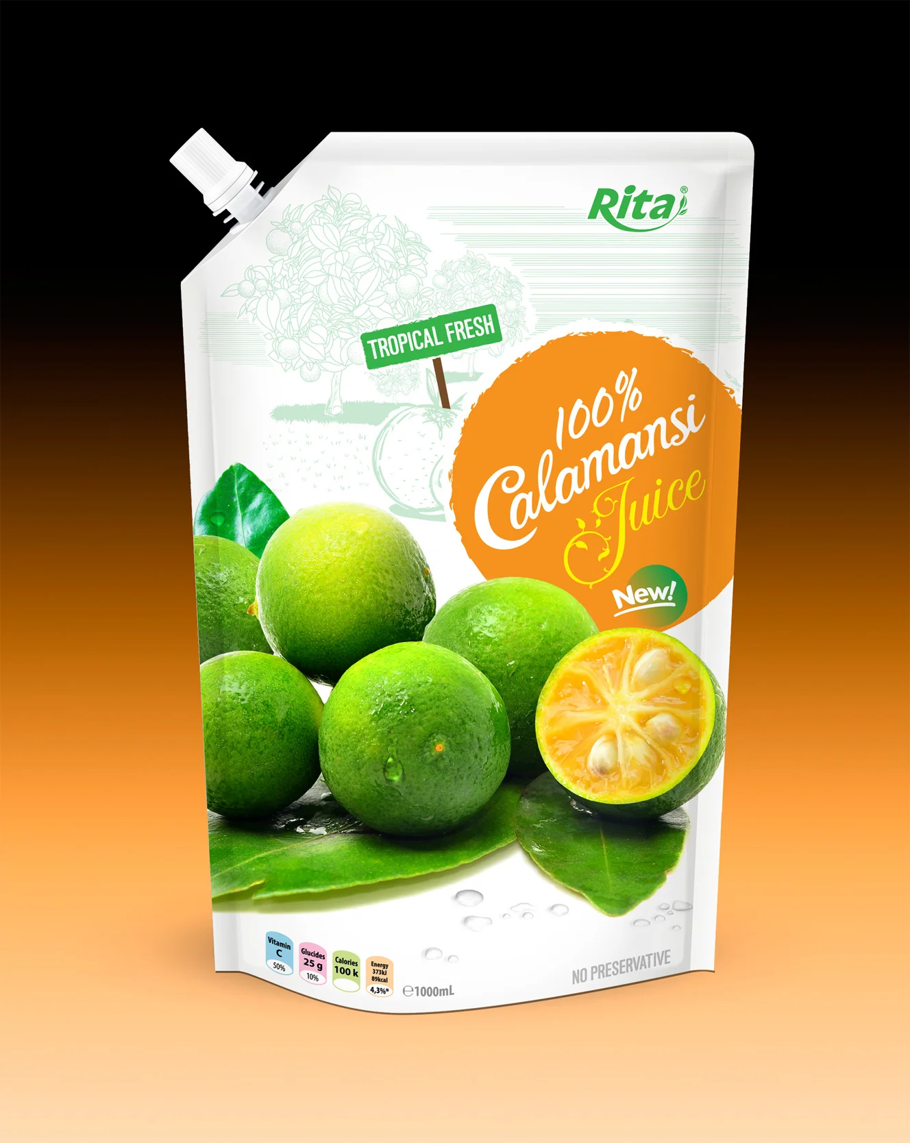OEM Calamansi juice 1000ml in bag - RITA Beverage