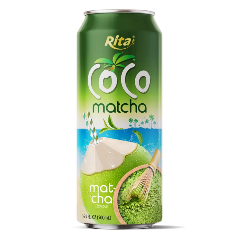 Canned Coconut Water Matcha For Energy - RITA Beverage