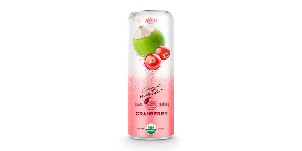 Coco Organic Sparkling with cranberry 320ml - RITA Beverage