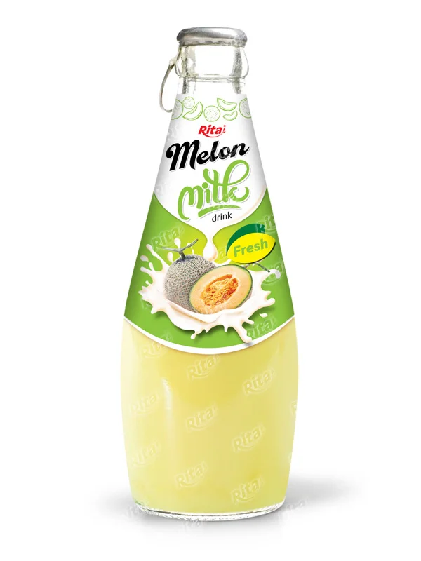 290ml glass bottle natural Melon milk drink - RITA Beverage