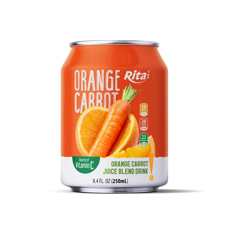 Best Orange Carrot 250ml short can ( 8.4 Fl Oz) - RITA Beverage