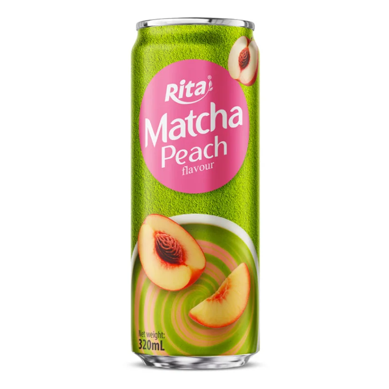 320ml Cans Rita Peach Matcha Tea Drink - RITA Beverage