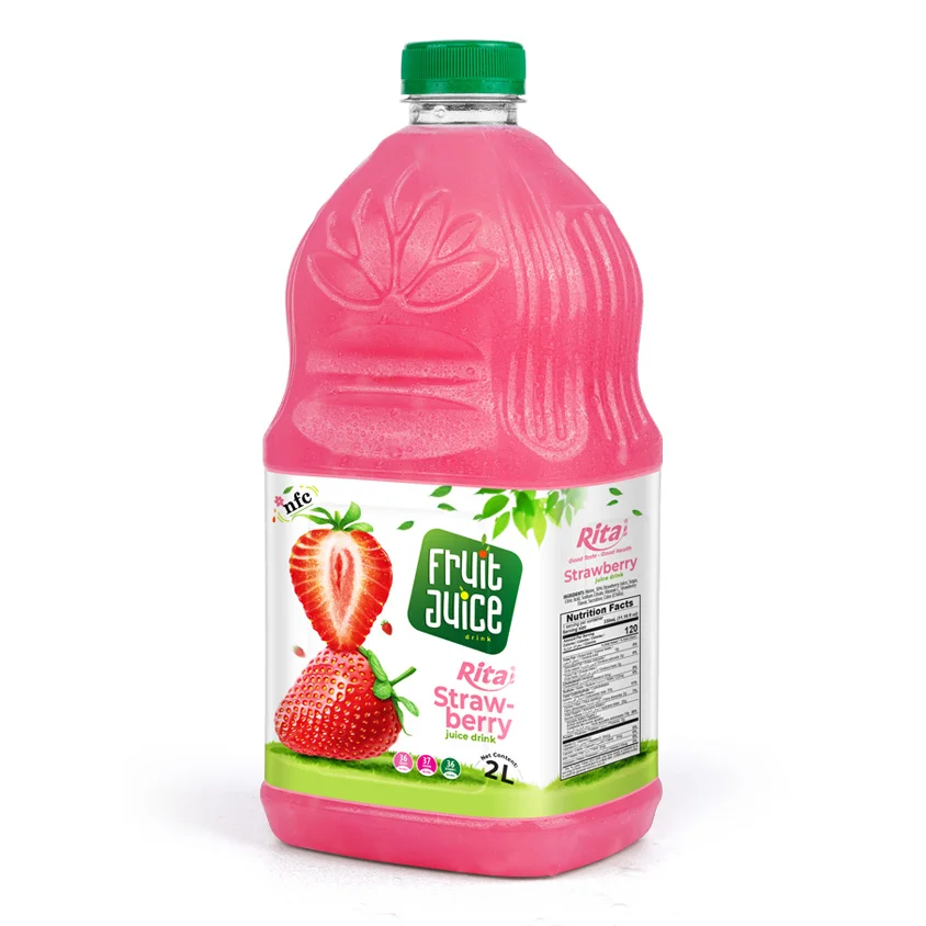 Rita NFC Strawberry Juice Drink 2L PET Bottle - RITA Beverage