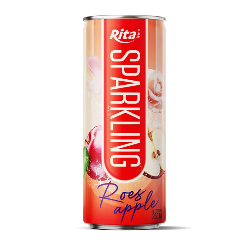 Sparkling drink fruit apple and roes 250ml cans - RITA Beverage