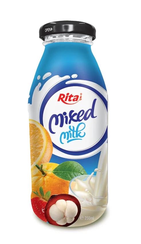 Glass Bottle Mix Milk drink 250ml - RITA Beverage