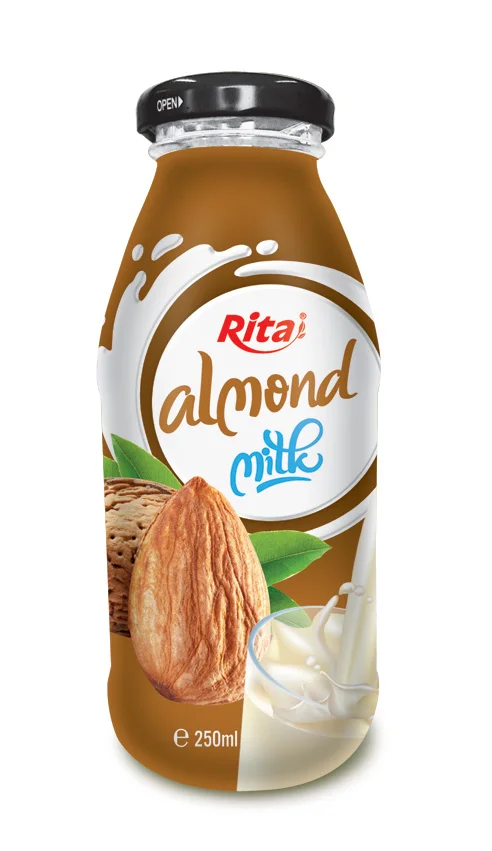 Glass Bottle Almond Milk 250ml RITA brand - RITA Beverage