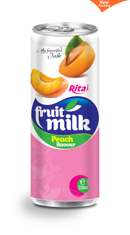 330ml Peach Milk Drink - RITA Beverage