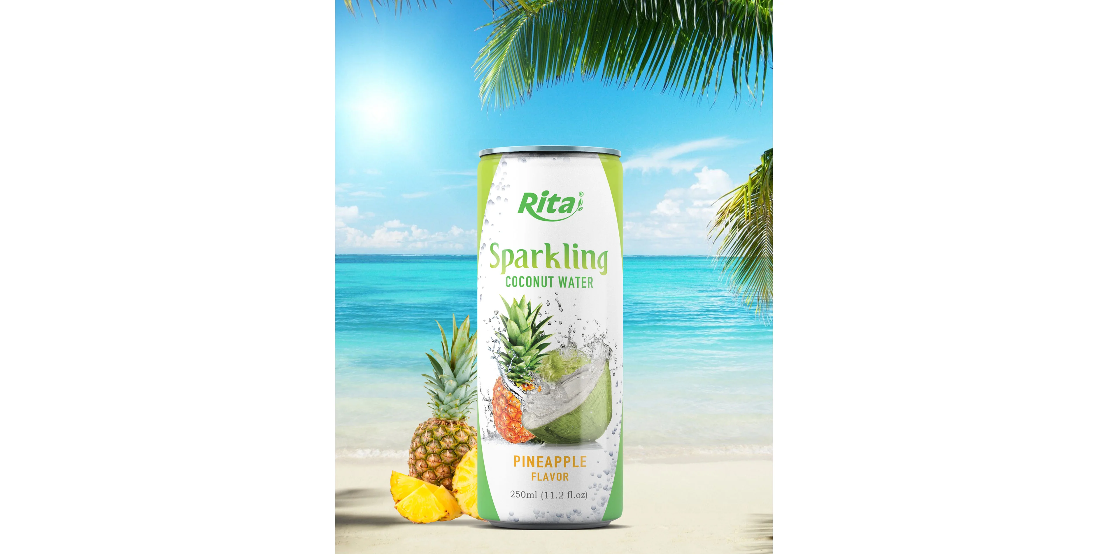 pineapple coconut sparkling water - RITA Beverage