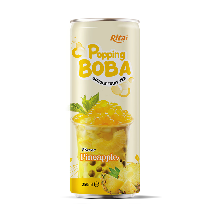Vietnam Supplier Pineapple Flavor Bubble Tea 250ml Can - RITA Beverage