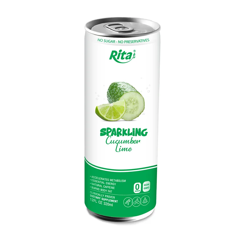 real tropical cucumber lime sparkling drink - RITA Beverage