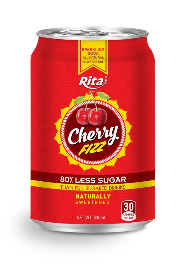 Cherry Flavor Soda Drink in Can - RITA Beverage